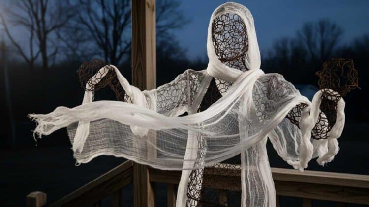 DIY Chicken Wire Ghosts for Spooky Halloween Decor - Amenity Home
